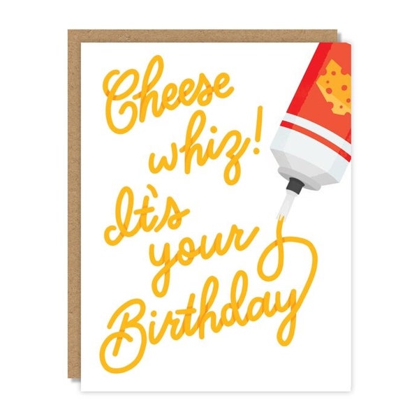 Cheese Birthday Card - Etsy