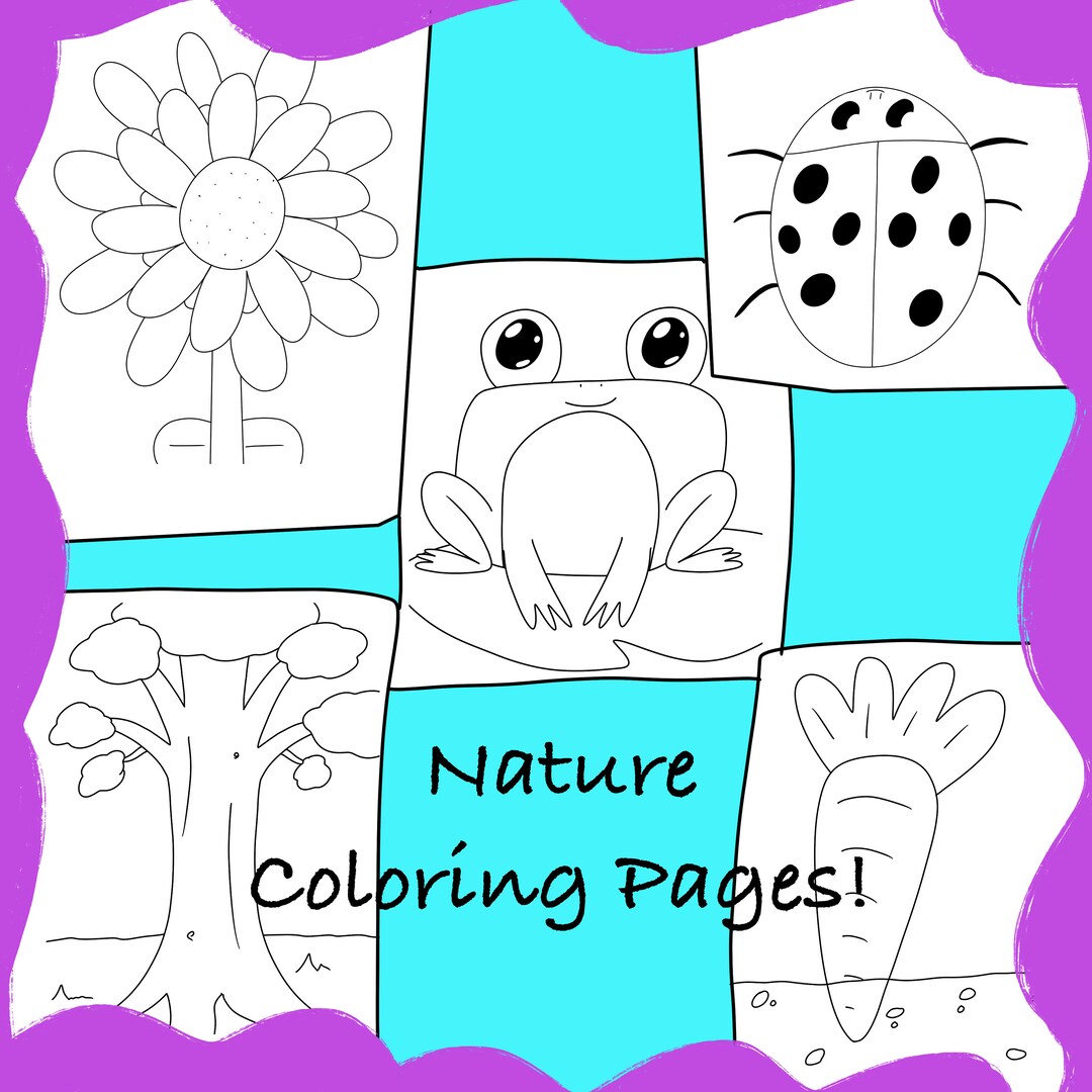 Printable Nature Coloring Book Pages - Etsy