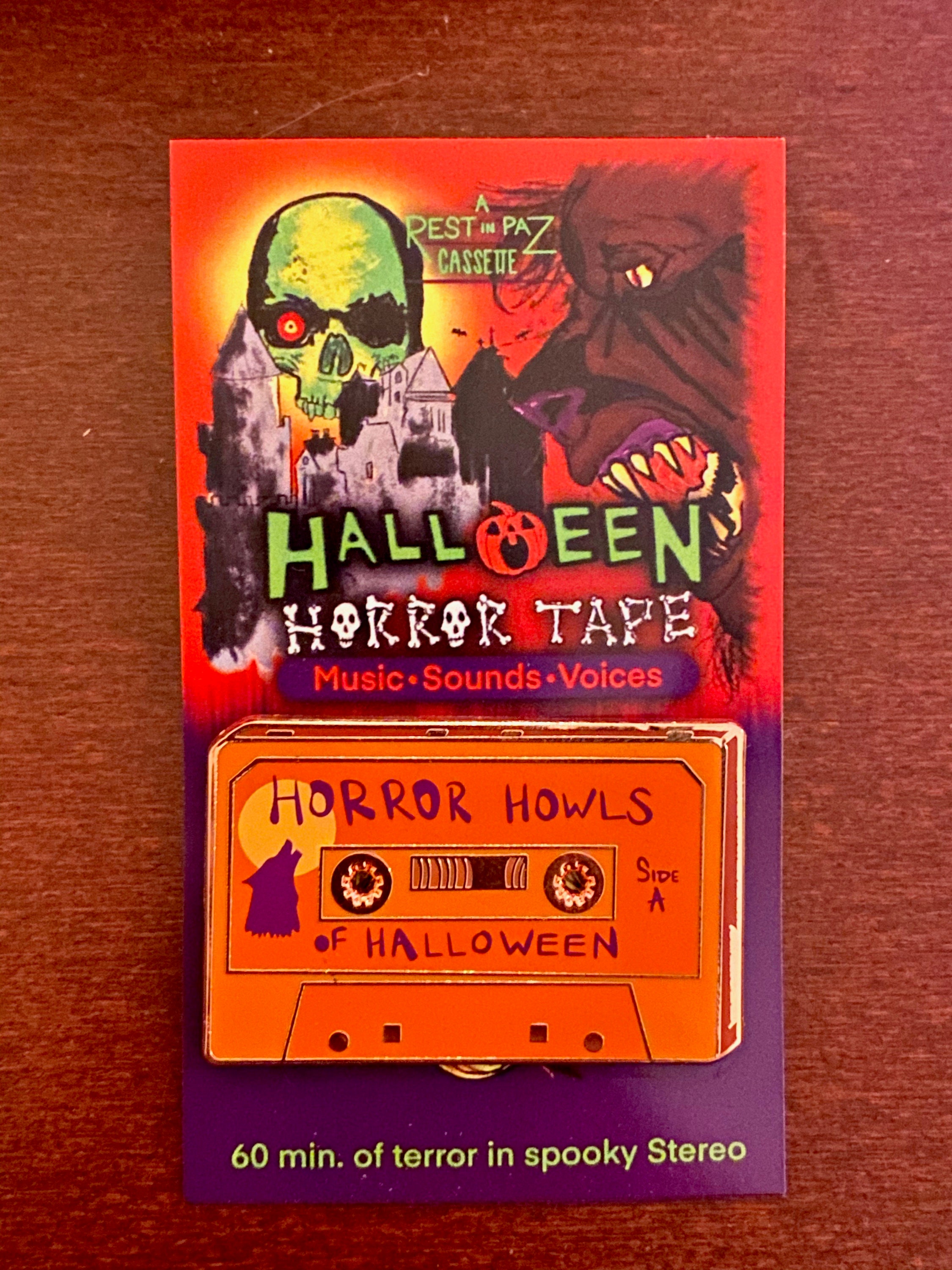 Horror Howls of Halloween Cassette Tape Hard Enamel Pin - Etsy