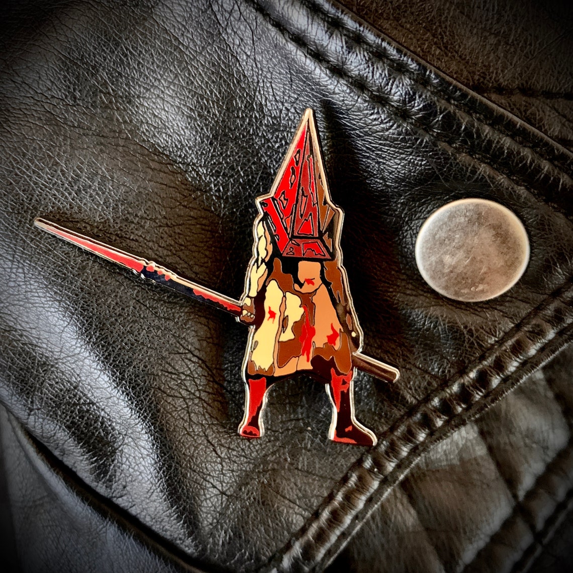 Red Pyramid Thing Enamel Pin - Etsy