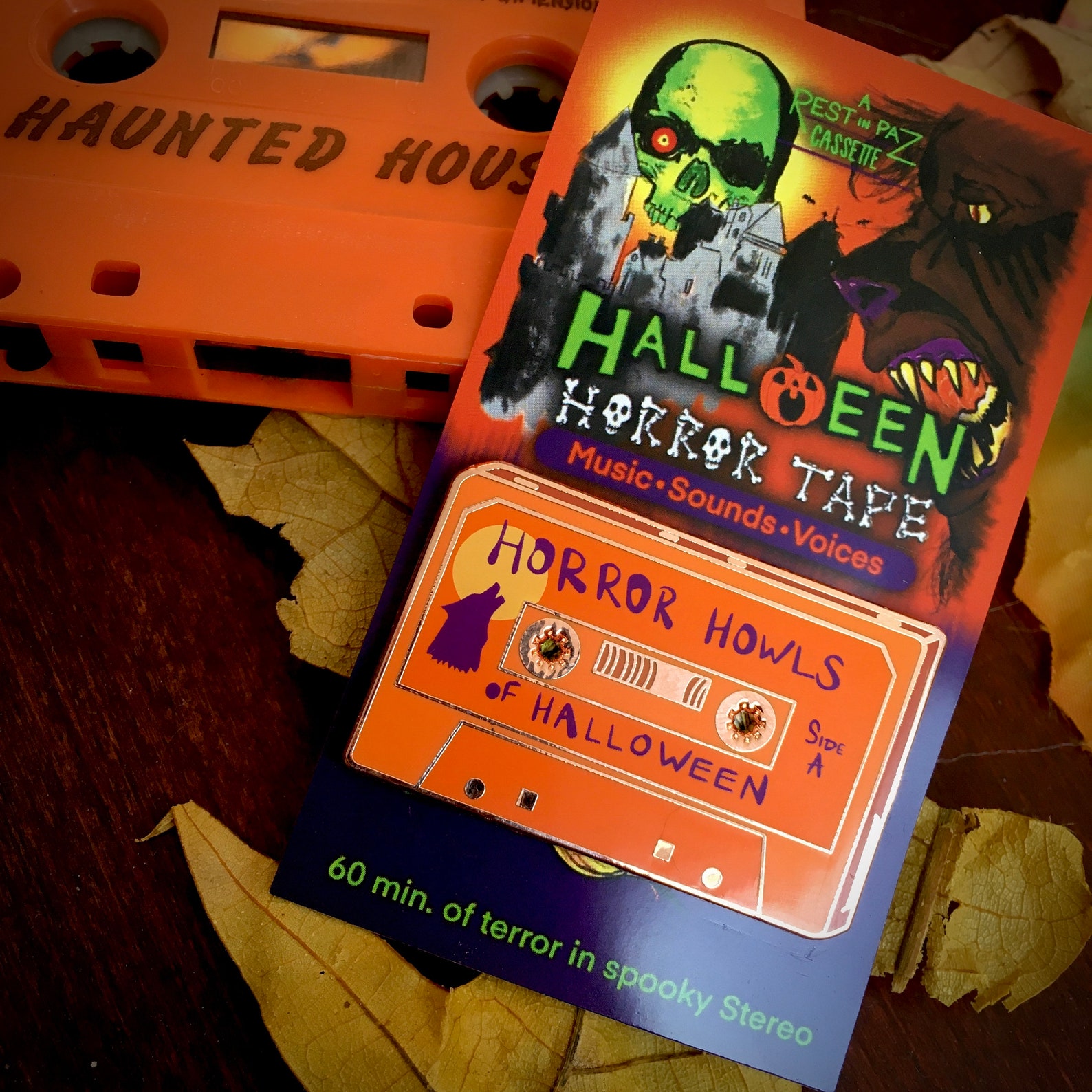Horror Howls of Halloween Cassette Tape Hard Enamel Pin - Etsy