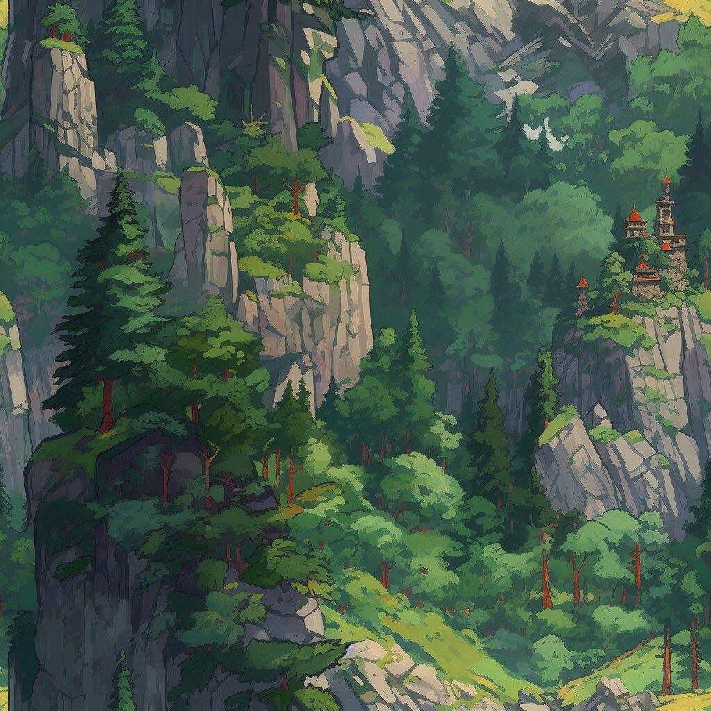 30 Digi Papers Variations Seamless // Anime Cities Series // Ghibli ...