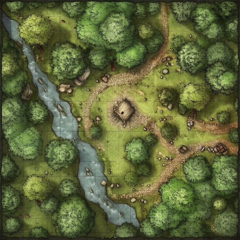 68 D&D Battle Maps // Enchanted Forest Set // Isometric + Top Down ...