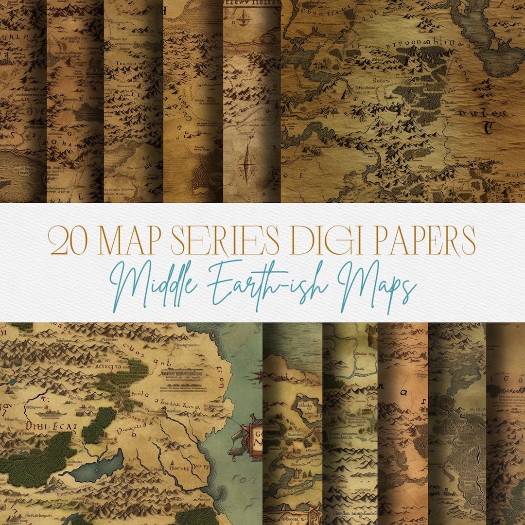 20 variações de Digi Papers perfeitas // Série de mapas antigos ...