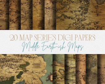 Middle Earth Map SVG Lord of the Rings Elvish Border - Etsy UK