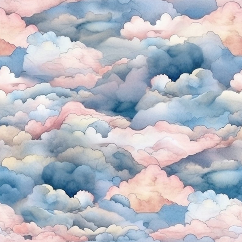 10 Digi Papers Variations // Nature Series // Fluffy Clouds // by ...