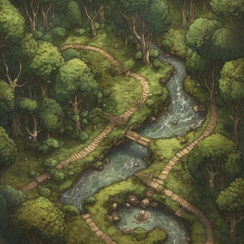 68 D&D Battle Maps // Enchanted Forest Set // Isometric + Top Down ...