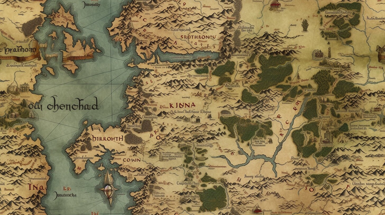 20 Digi Papers Variations Seamless // Old Map Series // Middle Earth ...