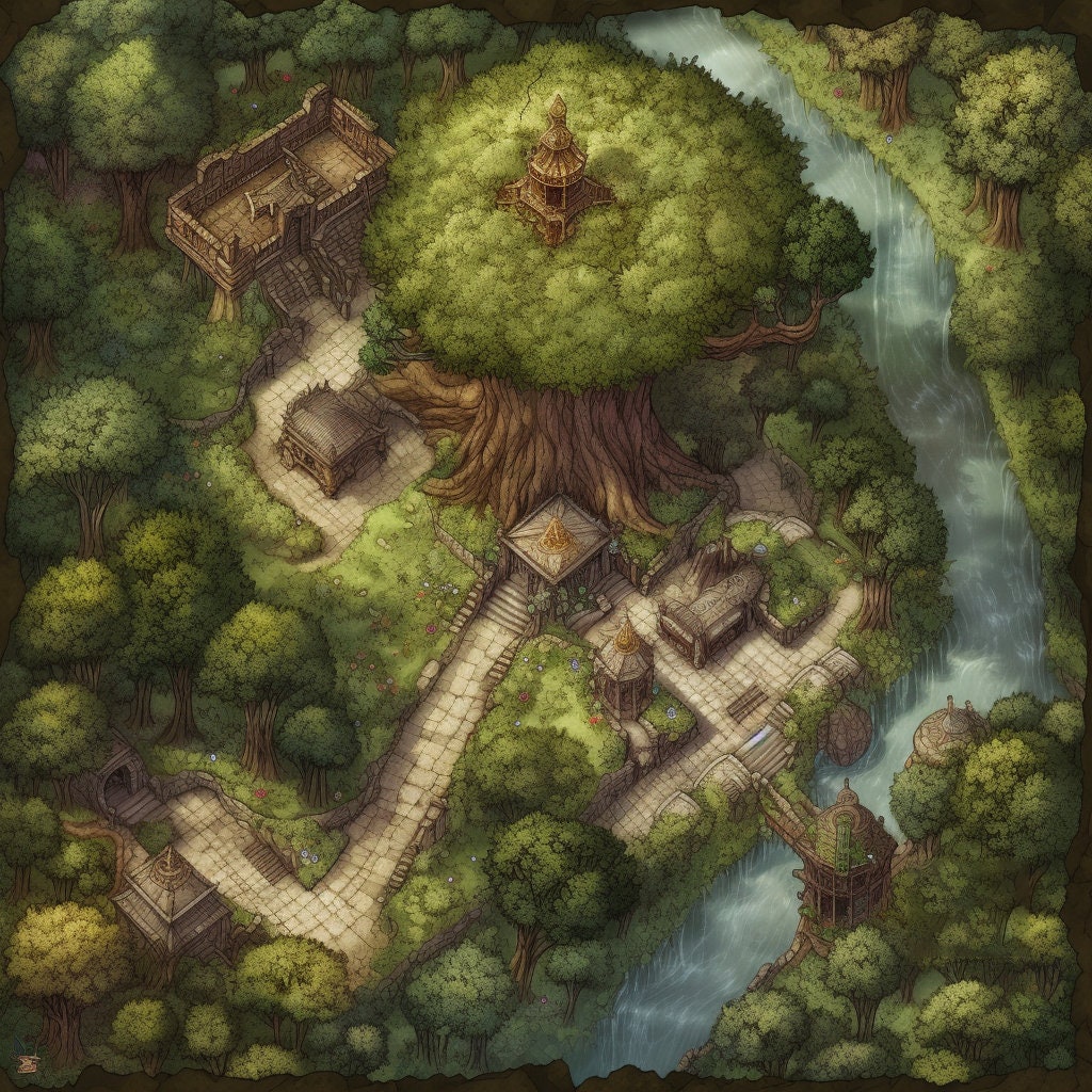 68 D&D Battle Maps // Enchanted Forest Set // Isometric + Top Down ...