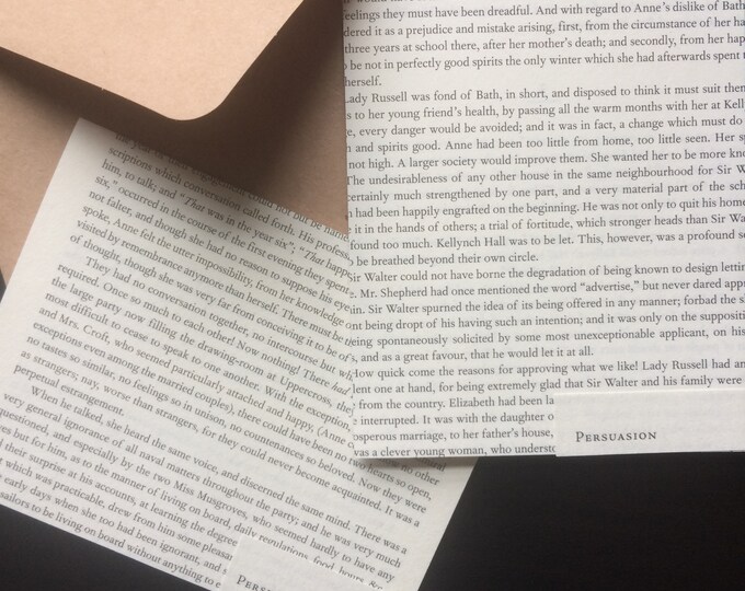 Jane Austen Persuasion Blank Notecards set of 8 - Etsy