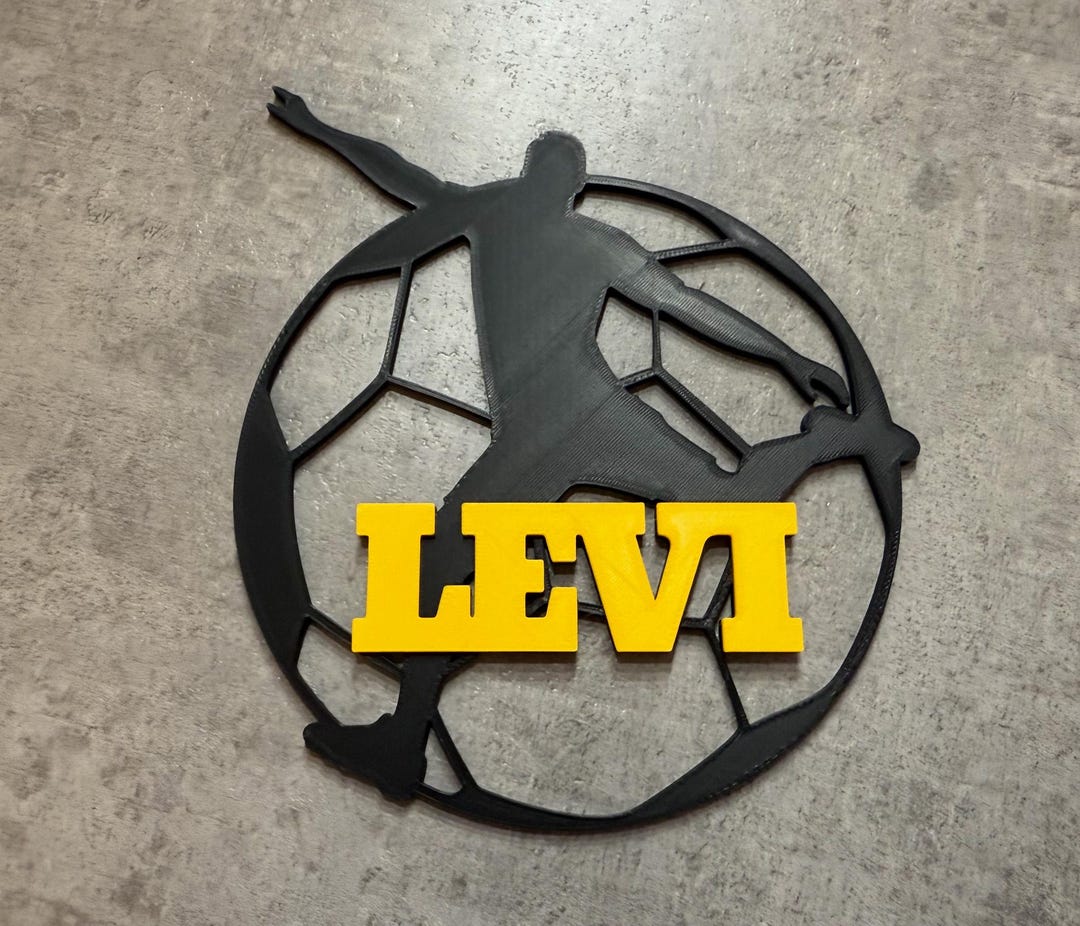 Personalised Football Wall Sign, Football Wall Art, Football Bedroom ...