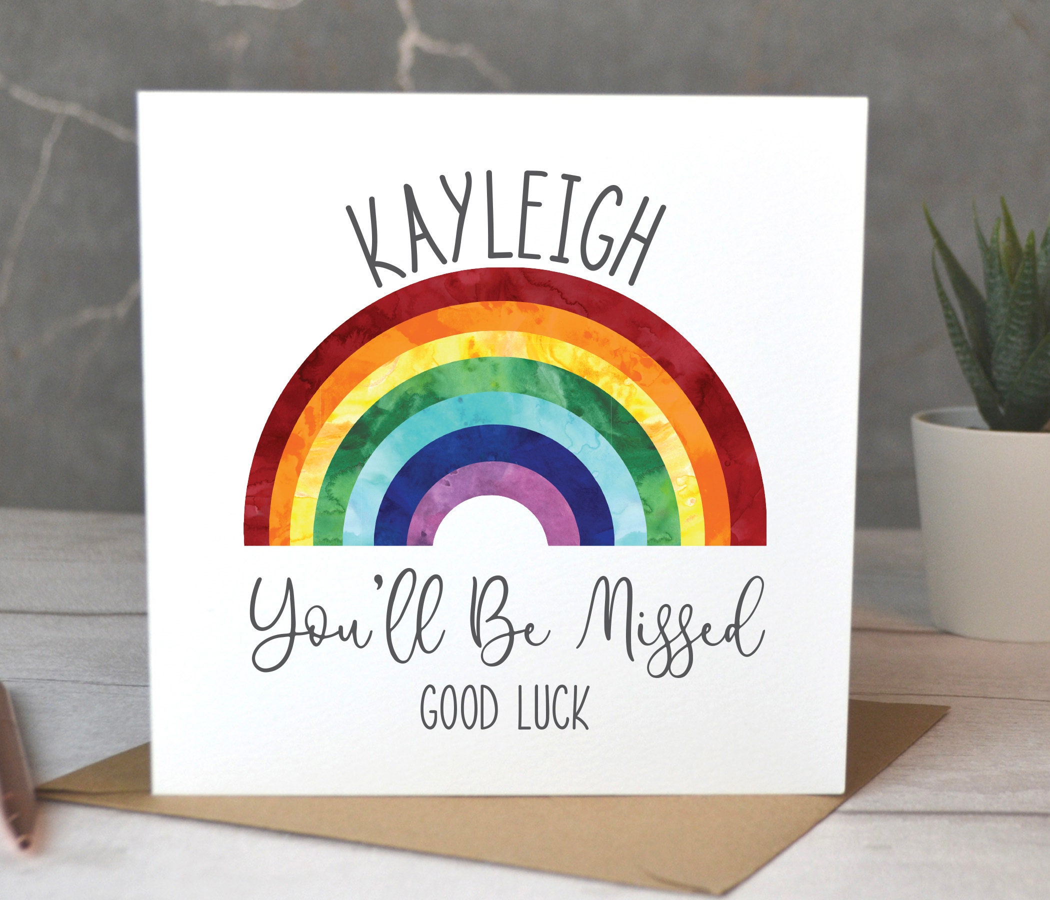 Greeting Cards Personalised Good Luck Card Personalised New Job Card ...