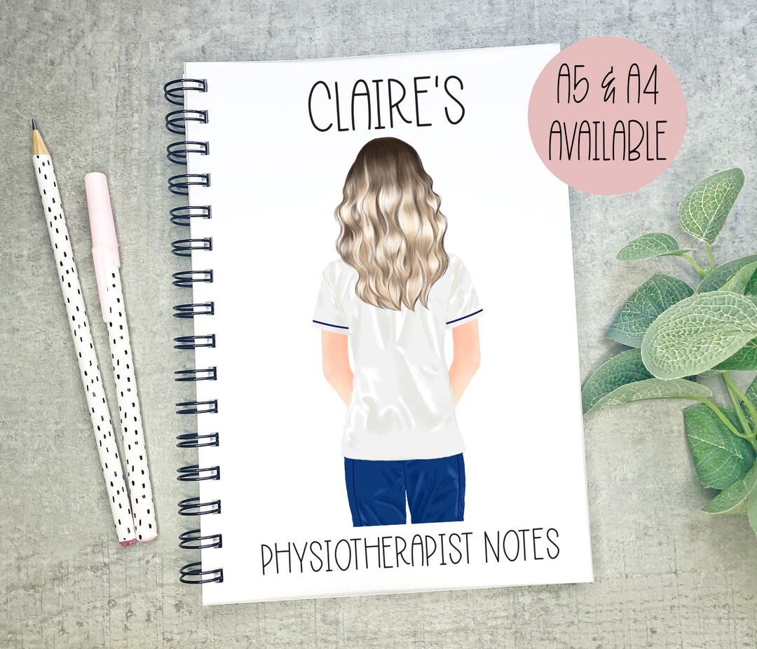 Personalised Physiotherapist Notebook, Physio Gift, Congratulations ...