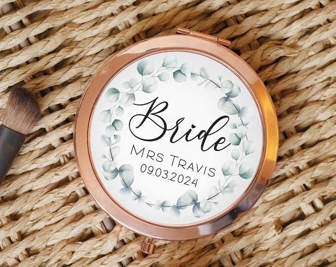 Bride Mirror Compacts Mrs. Gifts Gem Compact Mirrors Bridal Shower Gift ...