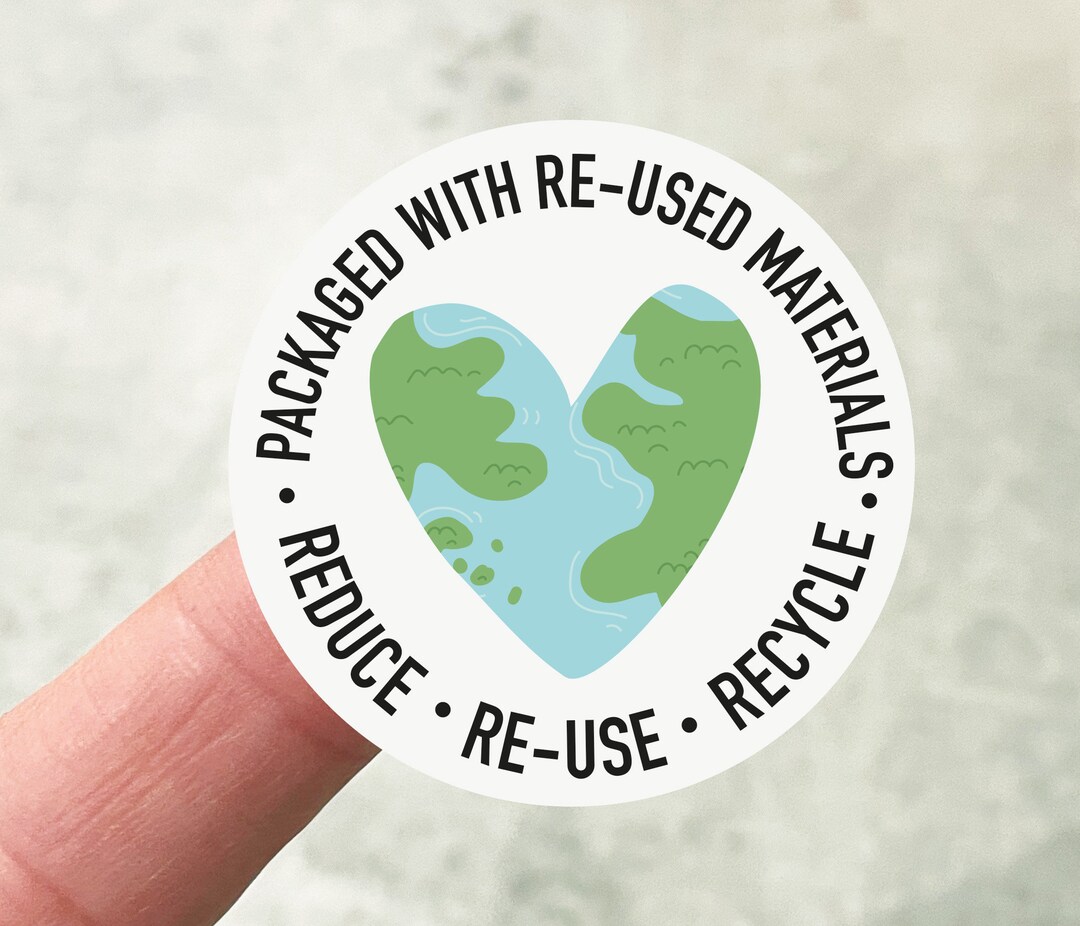 Recycled Packaging Stickers, Eco Friendly Packaging Stickers, Small ...