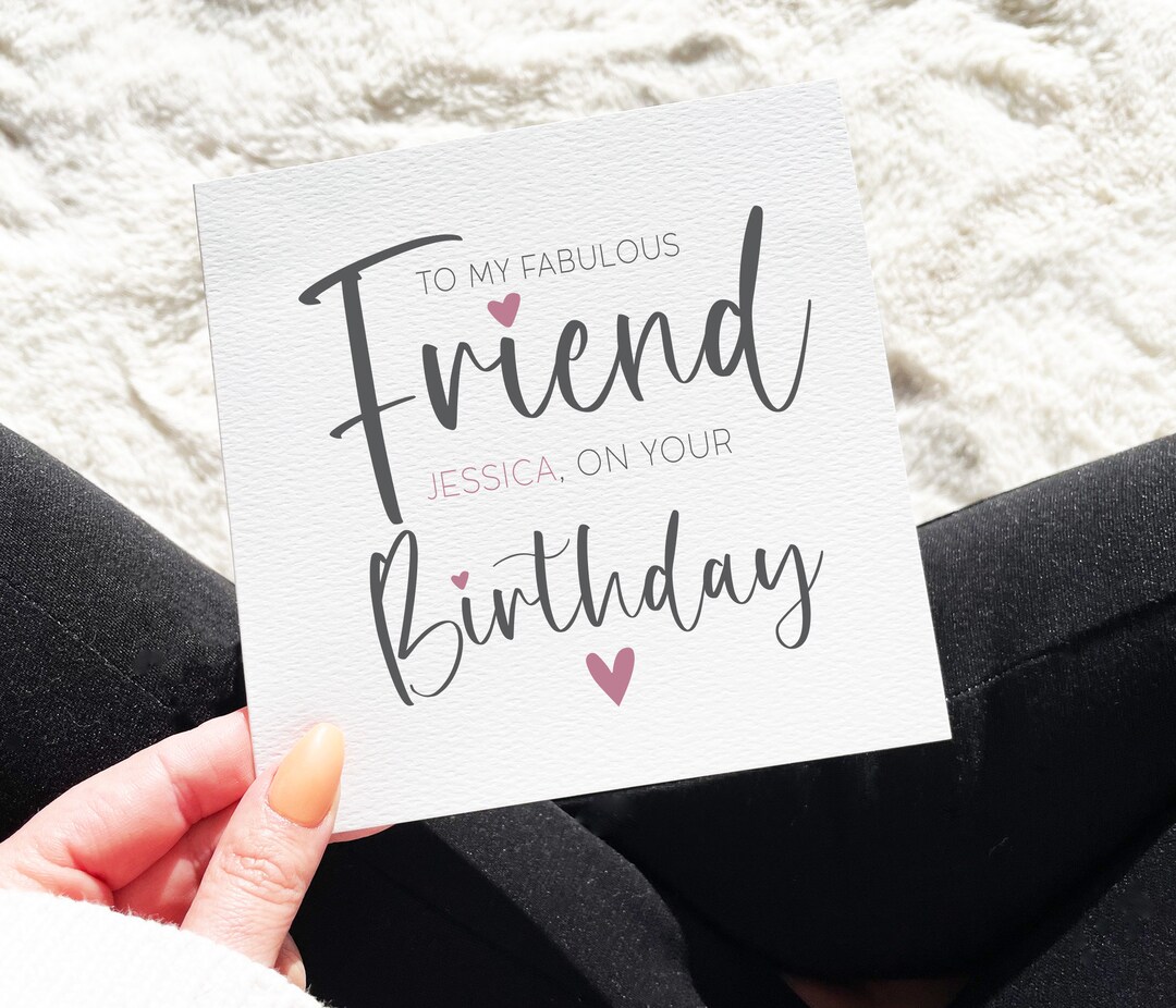 Fabulous Friend Birthday, Personalised Friend Birthday Card, Best ...