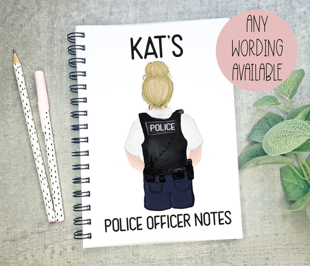 Personalised Police Notebook, Trainee Police Officer, Inspector Notes ...