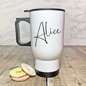 Personalised Travel Mug Custom Mug Name Insulated Travel - Etsy UK