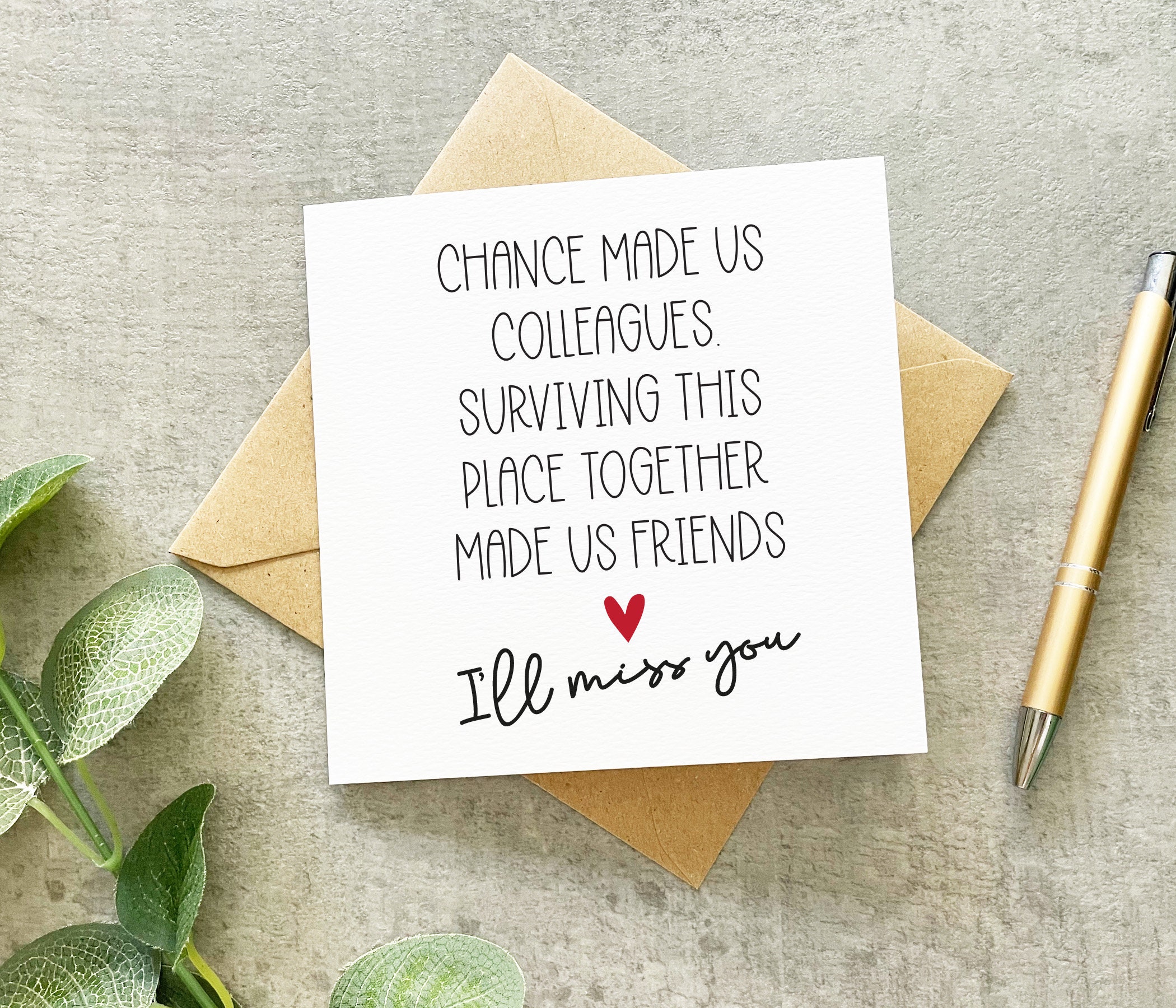 Chance Made Us Colleagues New Job Card Leaving Work Card - Etsy UK