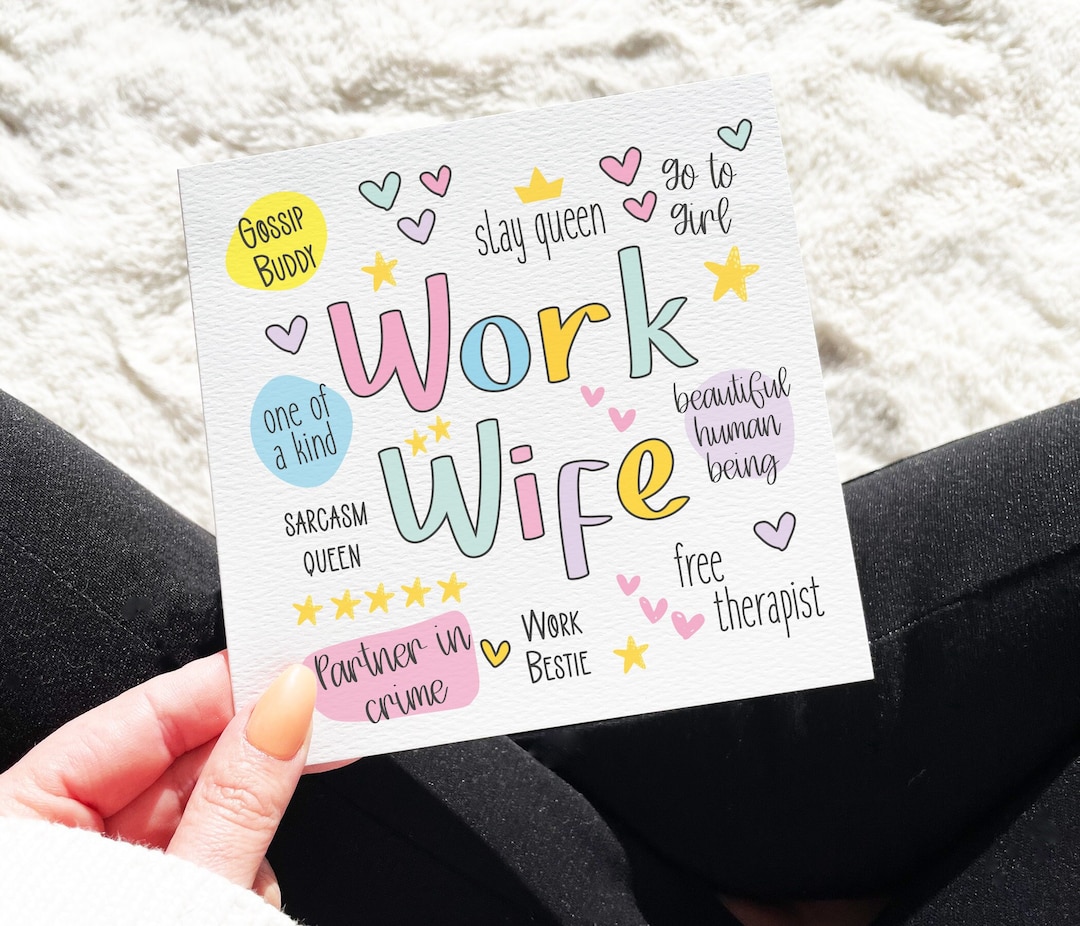 Work Wife Card, Work Bestie, Work Best Friend, Work Wife Birthday Card ...