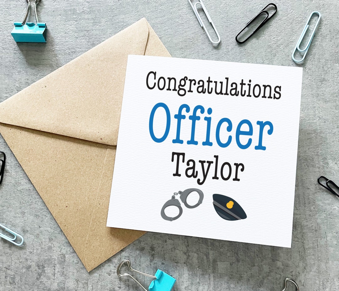 Congratulations Police Officer Card, Congratulations Joining Police ...