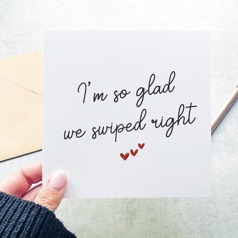 Swiped Right Card - Etsy
