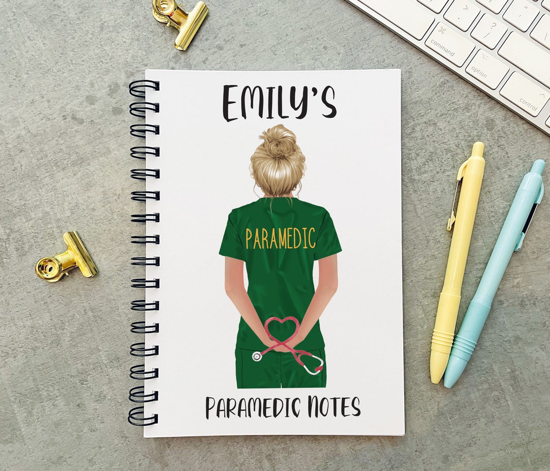 Personalised Paramedic Notebook, Trainee Paramedic Gift ...