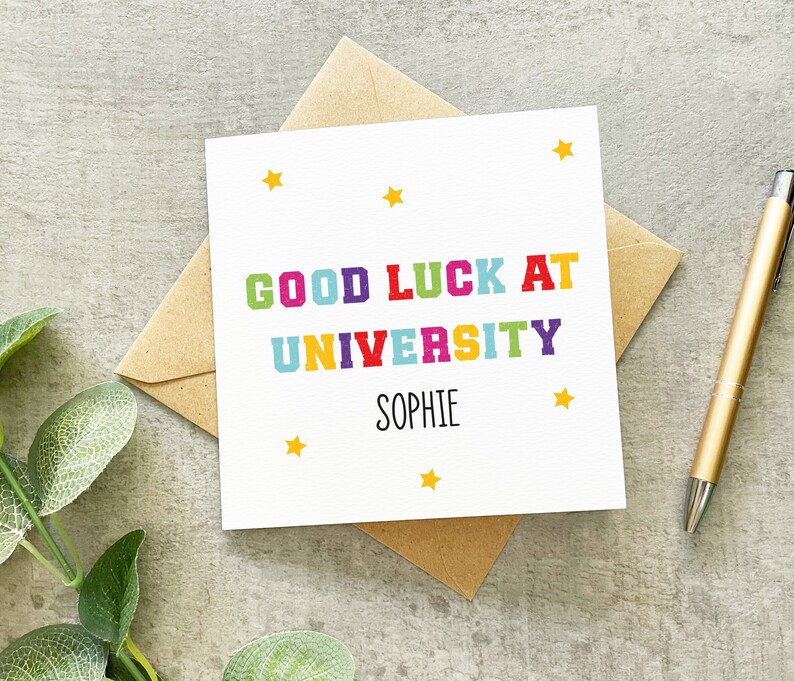Personalised Good Luck at University Card, Uni Card, Going to Uni Card ...