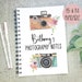 Photographer Notebook, Gift for Photographer, Photography Notebook ...