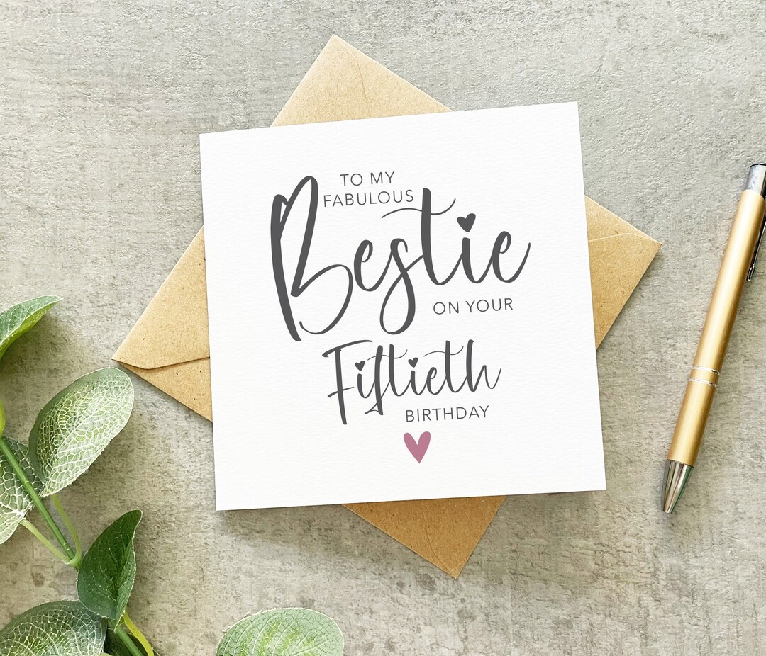 Happy Fiftieth Birthday, Friend 50th Birthday, Bestie Birthday, Best ...