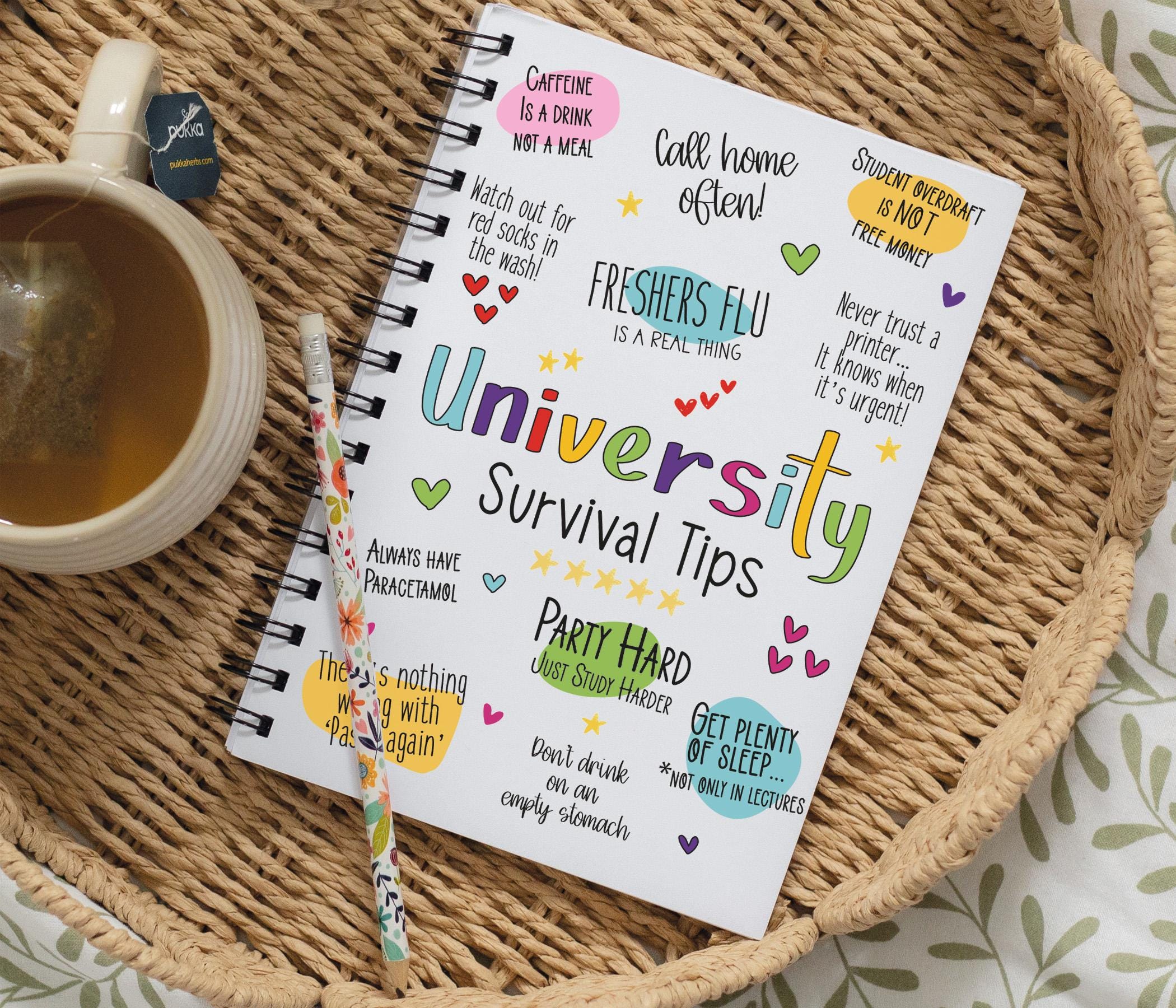 University Tips Notebook, University Survival Tips, Funny Uni Gift ...