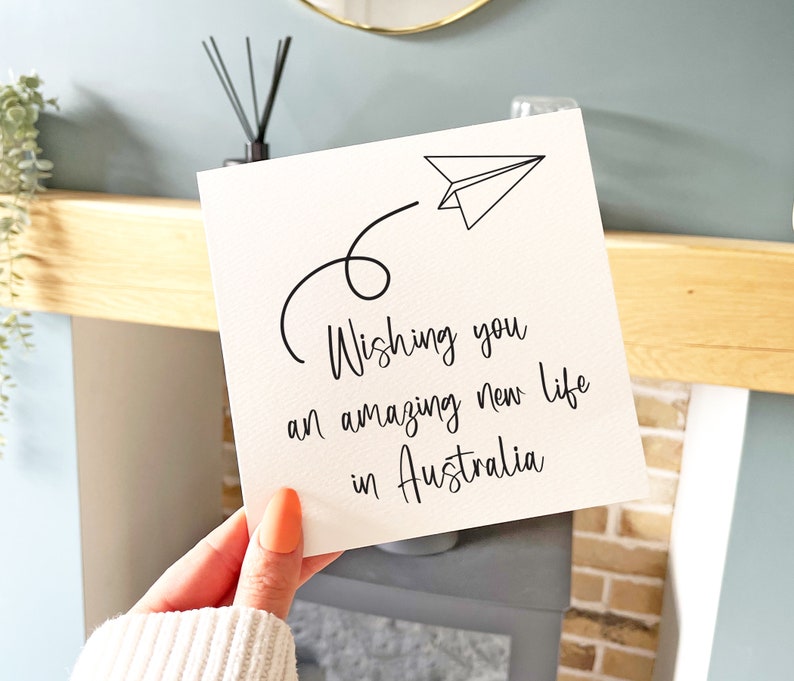 Emigrating Card, Moving to Australia Card, New Adventures Card, Paper ...