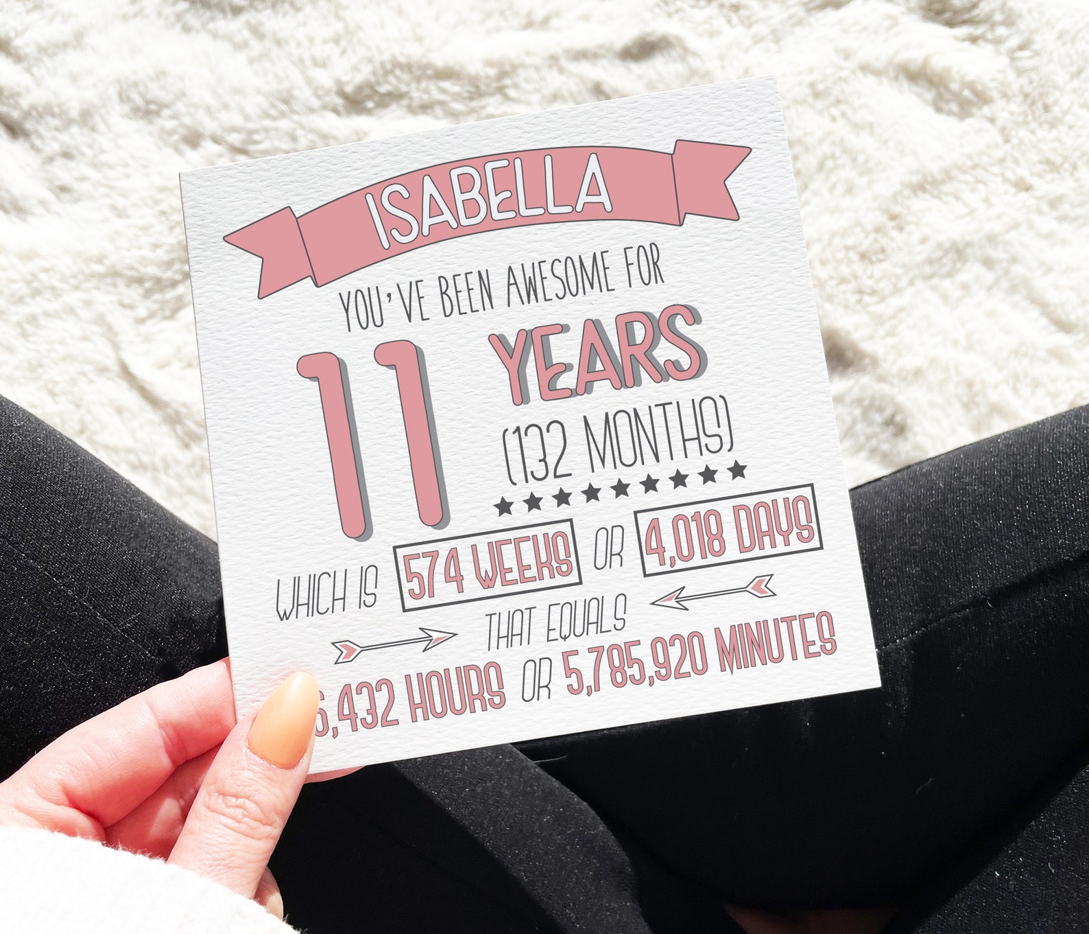 11 Years Birthday Card 11th Birthday Card Personalised - Etsy UK