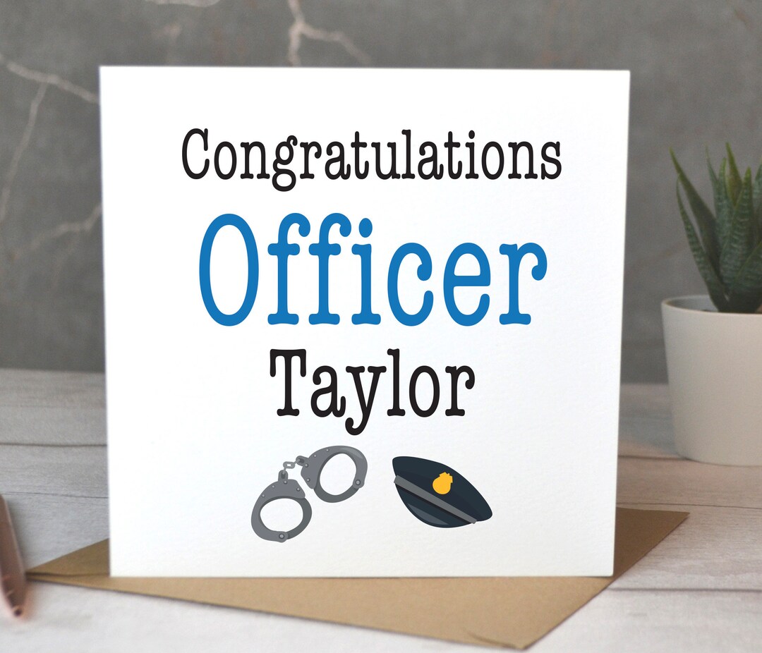 Congratulations Police Officer Card Congratulations Joining - Etsy