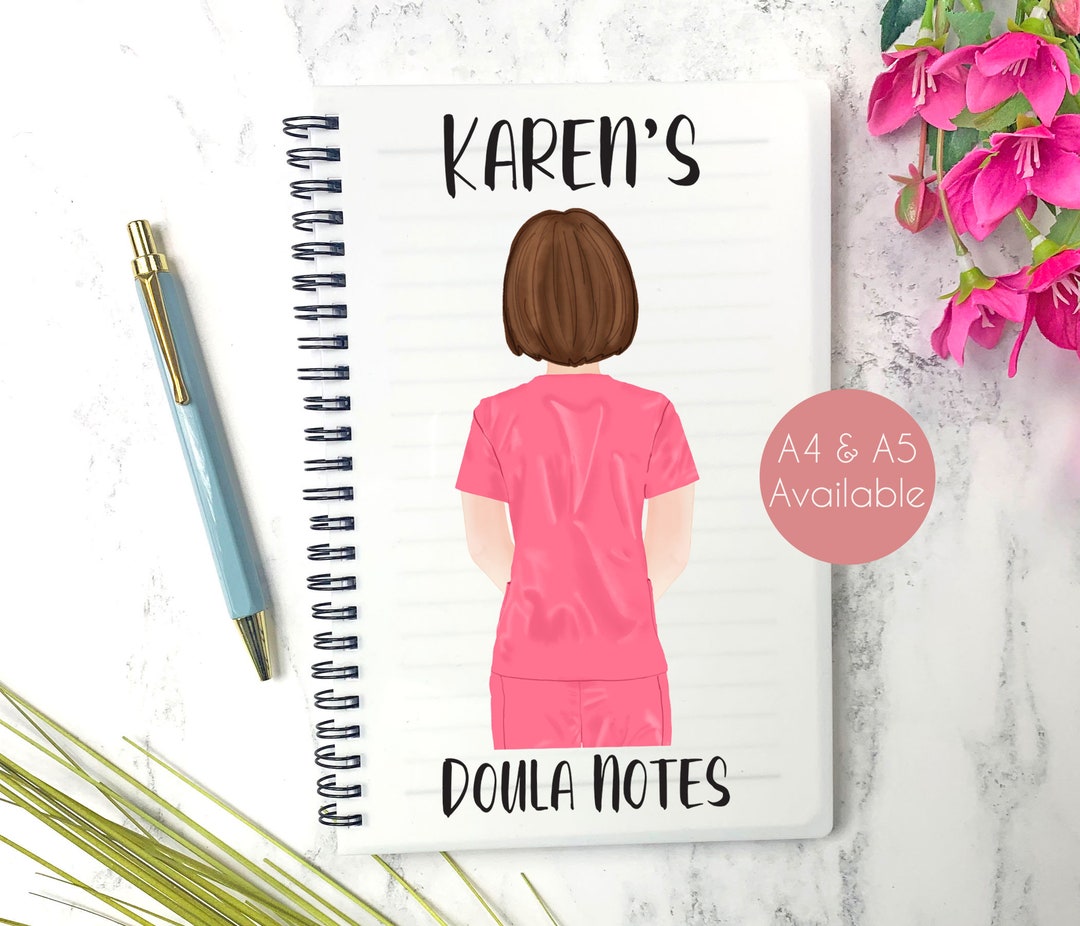 Personalised Doula Notebook, Doula Gift, Congratulations Doula Present ...
