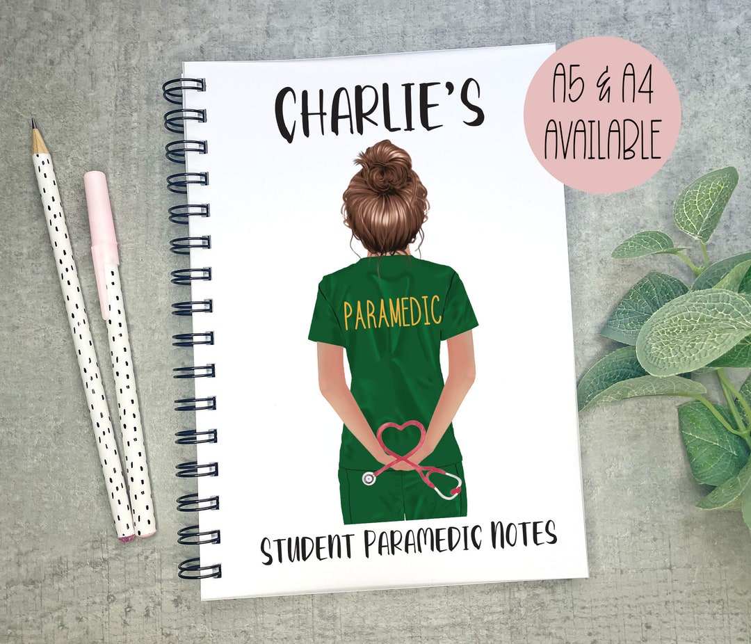 Personalised Student Paramedic Notebook, Trainee Paramedic Gift ...