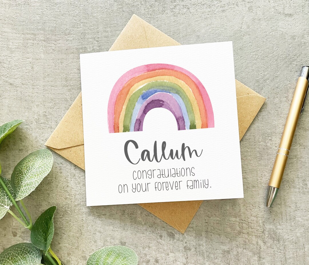 Personalised Forever Family Card, Adoption Card, Adoptive Family Card ...