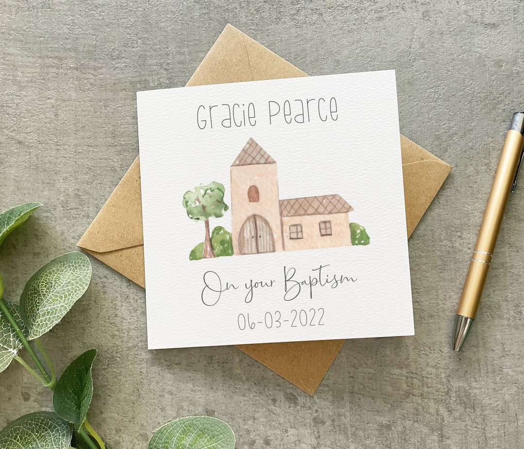 Personalised Baptism Card, Boys Baptism Card, Girls Baptism Card ...