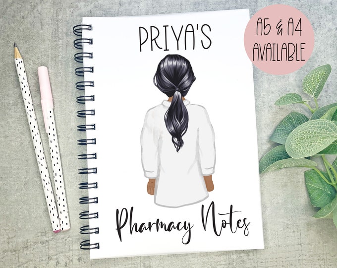 Personalised Pharmacist Notebook, Pharmacy Gift, Student Pharmacist ...