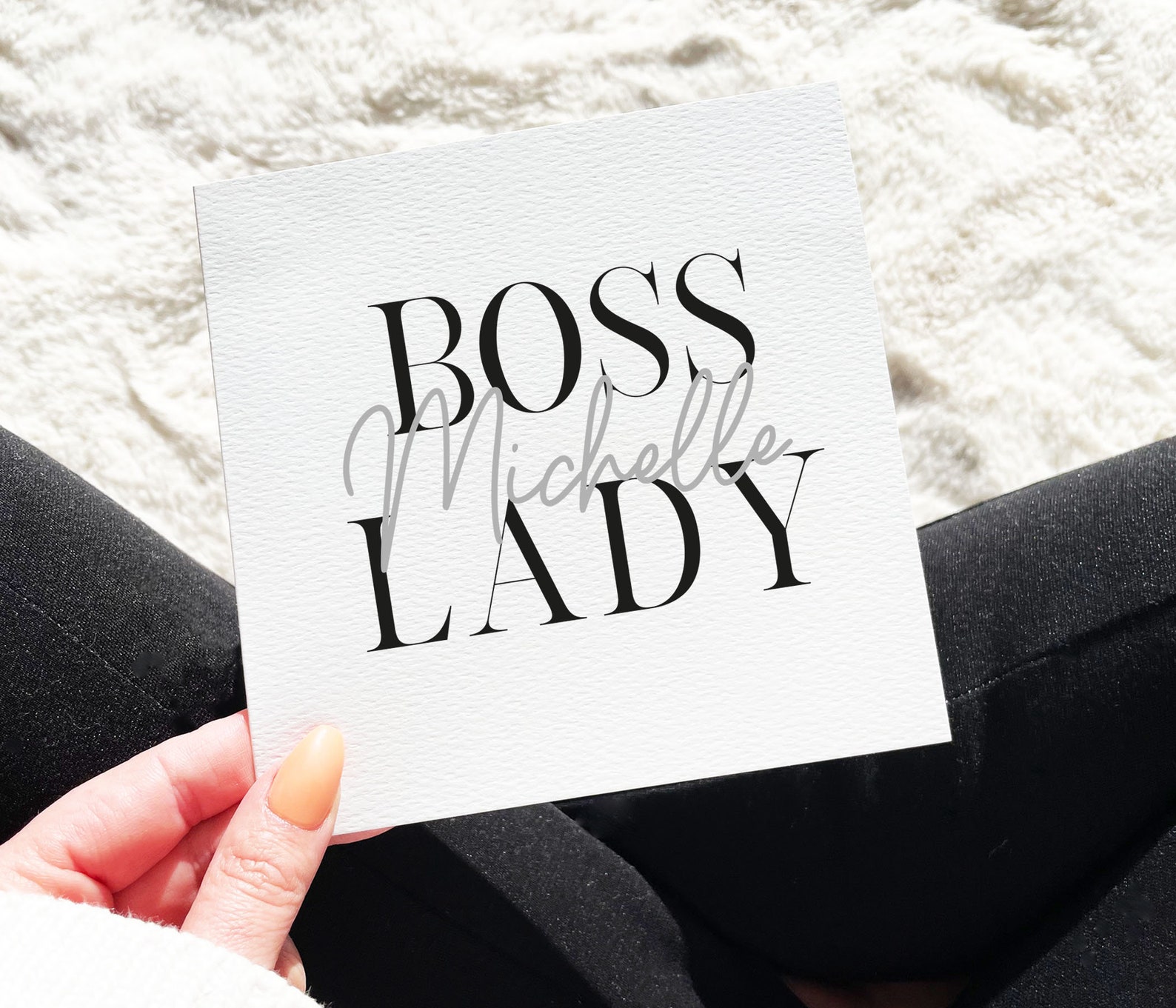 Boss Lady Card, Personalised Card for Boss, Good Luck Starting A ...