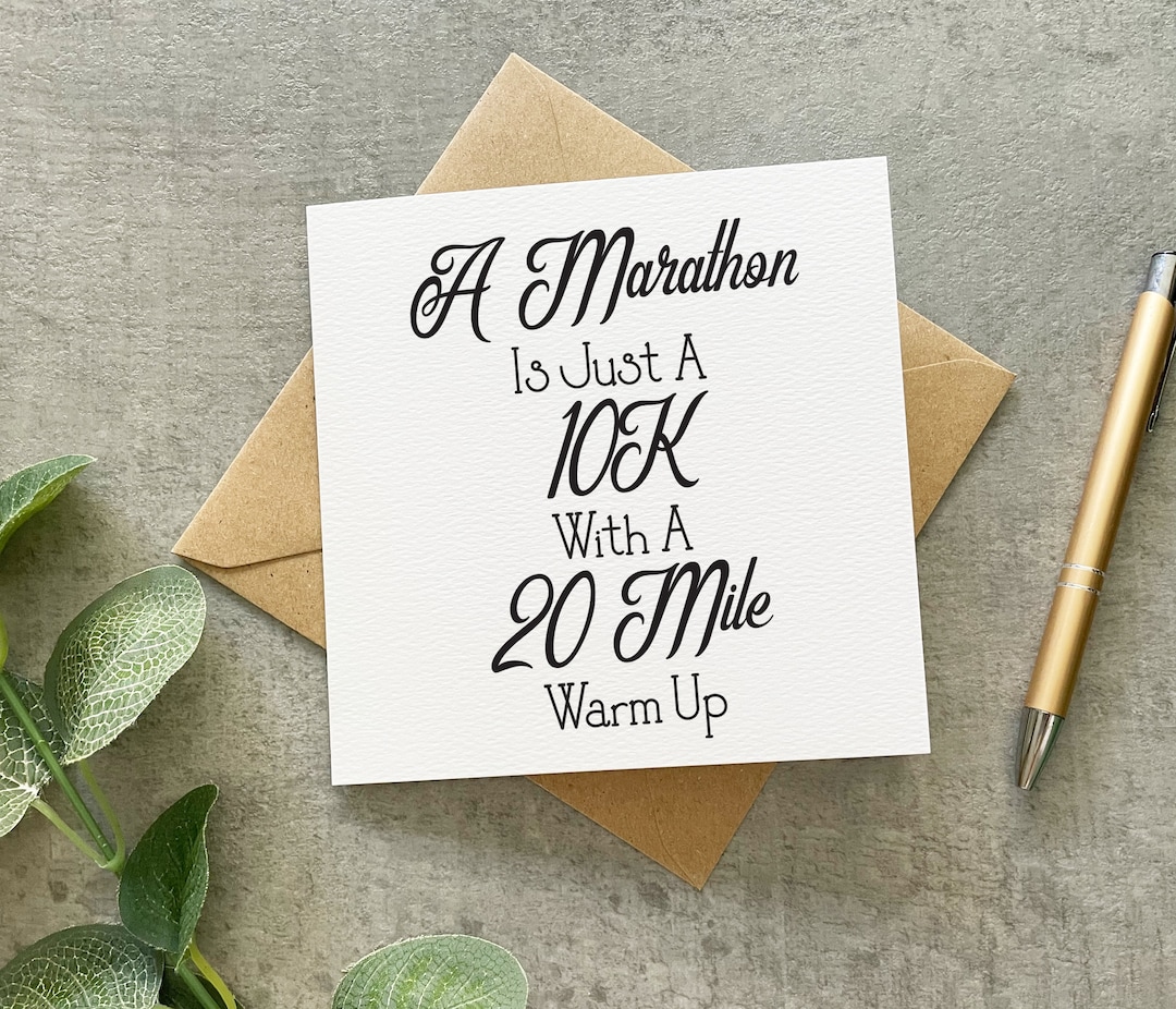 Marathon Good Luck Card, Marathon Congratulations Card, Marathon Card ...