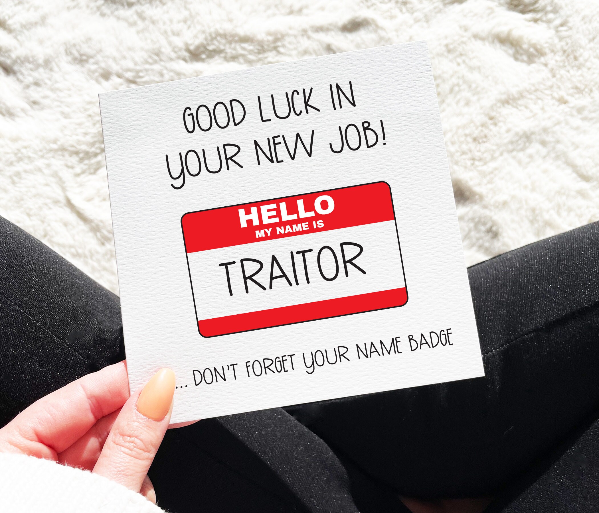 Traitor New Job Card Funny New Job Card Sarcastic Card - Etsy UK