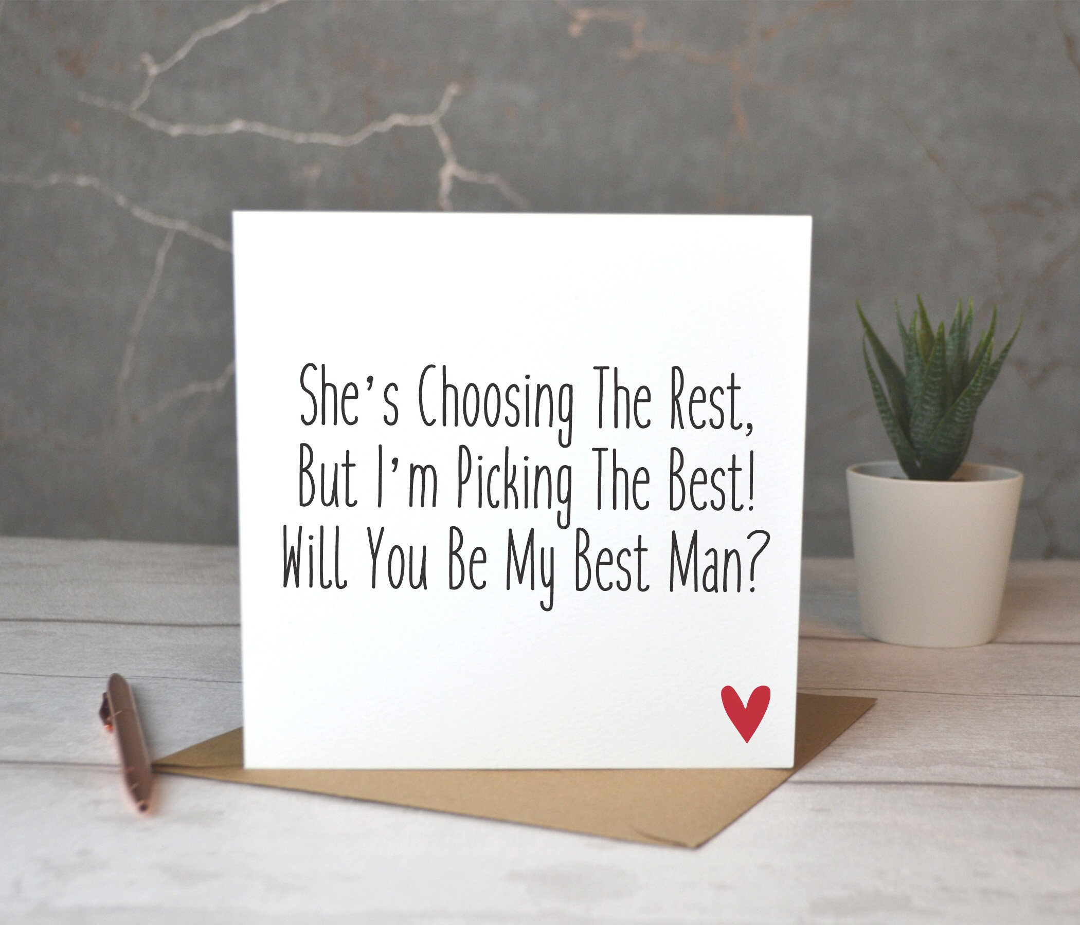 Best Man Proposal Picking the Best Best Man Card Eco - Etsy UK