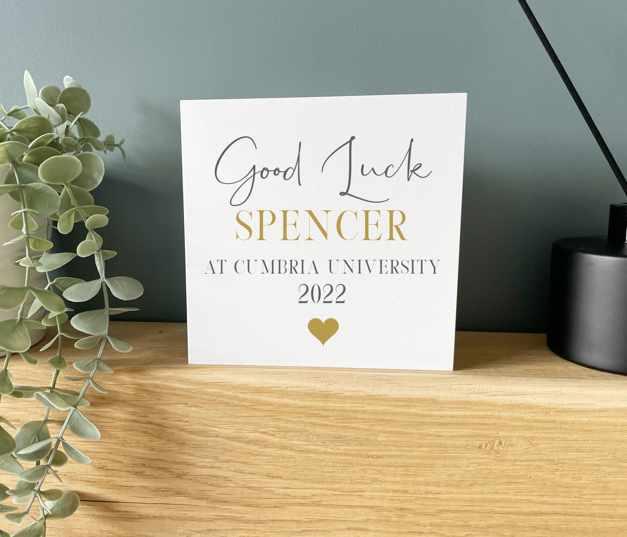 Personalised Good Luck at Uni Card University Card Going to - Etsy UK