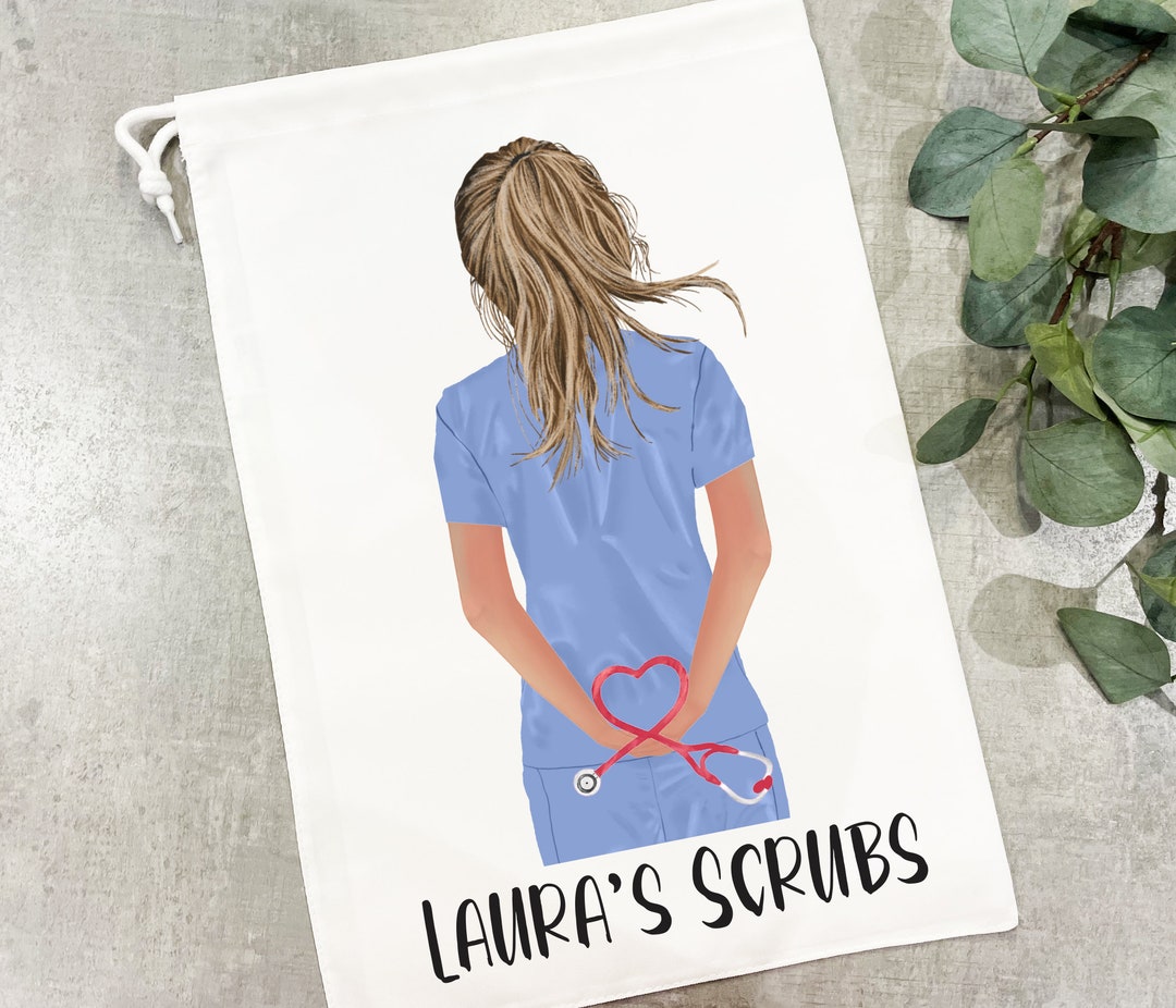 Nurse Scrubs Bag, Personalised Scrubs Bag, Nurse Scrubs, Nurse Bag ...