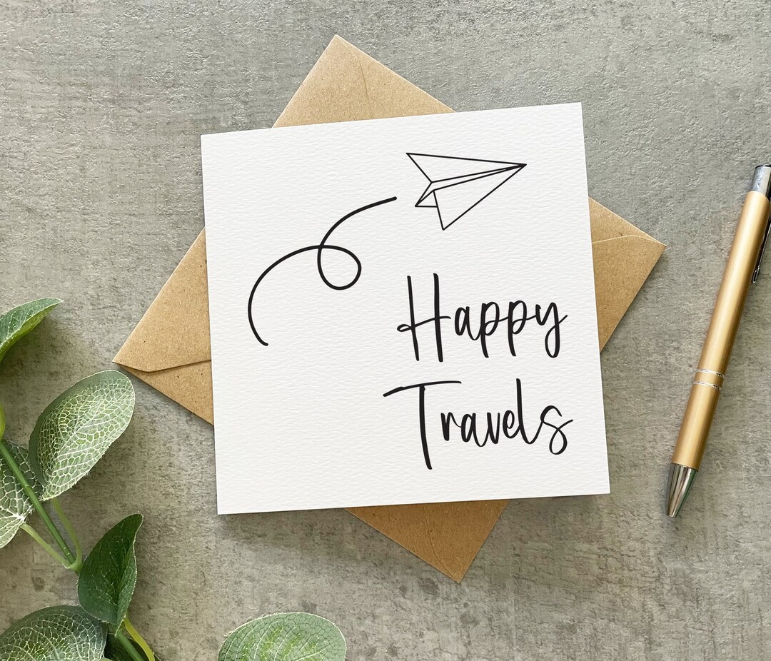 Happy Travels Card, Going Travelling, Gap Year Card, Adventuring Card ...