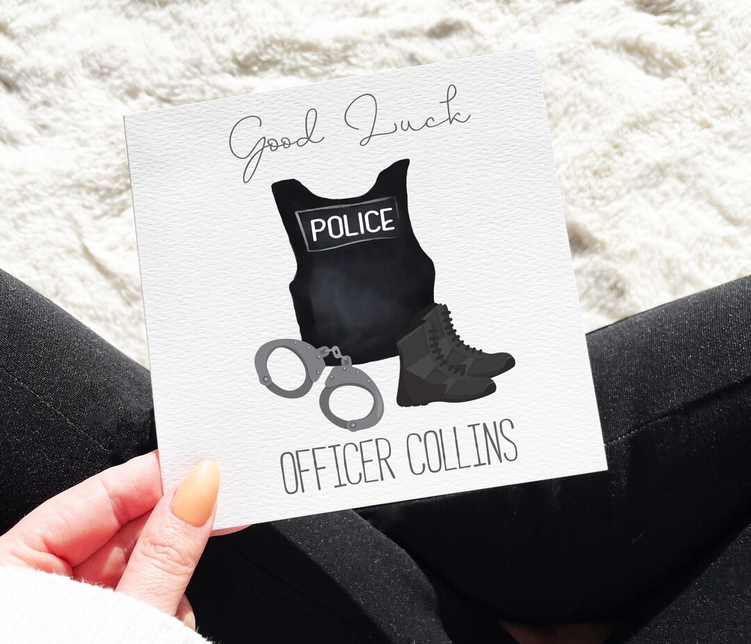 Personalised Police Card, Police Good Luck Card, Police Promotion Card ...