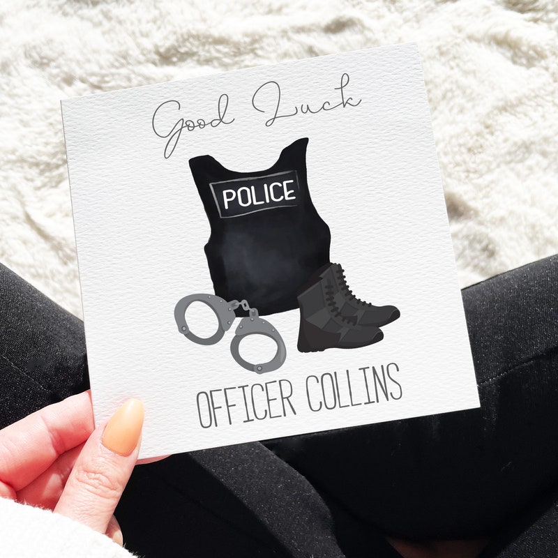 Police Officer Card - Etsy