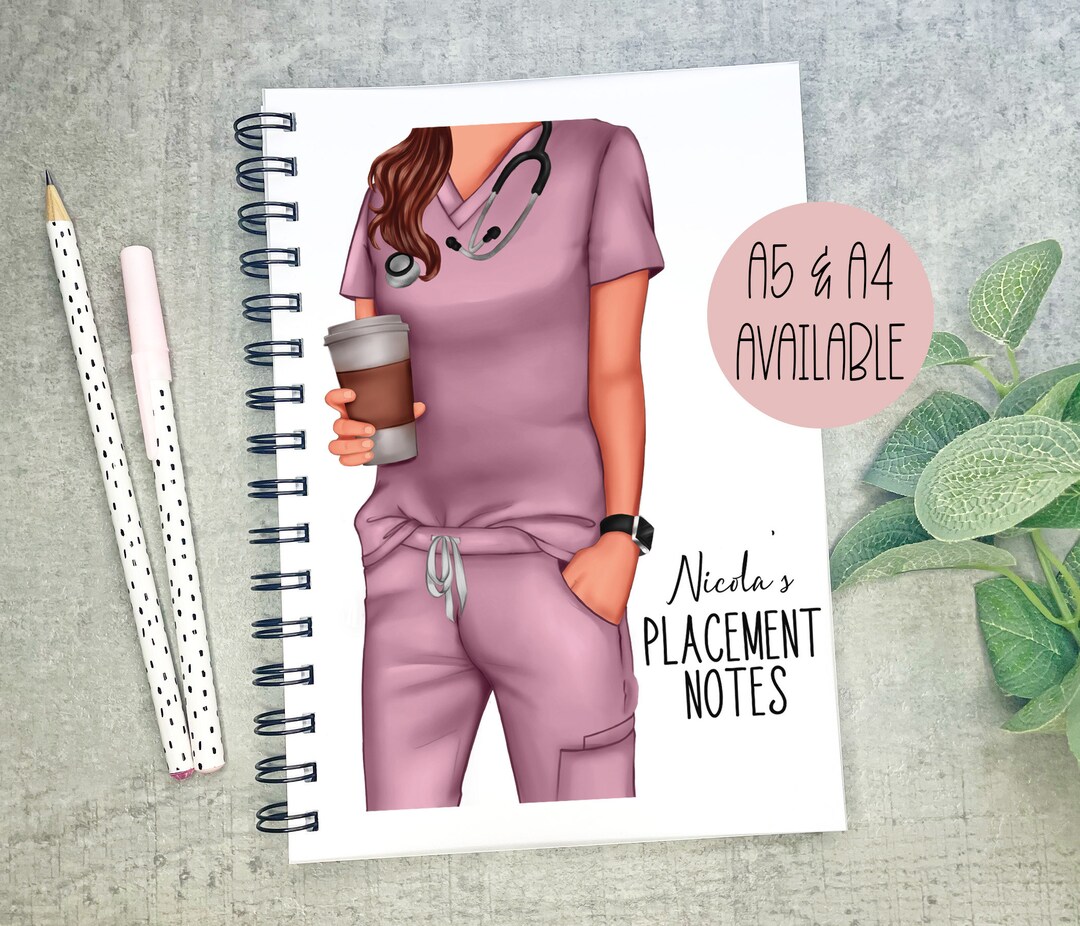 Personalised Placement Notes Notebook, Trainee Nurse Gift ...