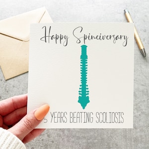 Spineiversary Card, Scoliosis Anniversary, Spinal Surgery Anniversary ...